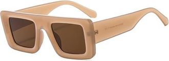 Generic Lunettes De Soleil Carr&eacute;es Tendance For Hommes Et Femmes, Conduite For Vacances En Plein Air(Brown)