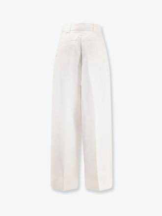 Closed Womens Trousers Wendlyn White Linen-Blend