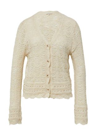 s.Oliver Cardigan Indoor-Jacke Cardigan aus Ajourstrick mit V-Ausschnitt