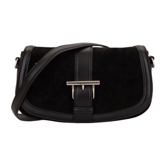 Alexander McQueen Suede Schultertasche - - Bags - Damen - Schwarzk - ONE SIZE