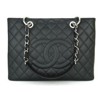 Chanel Black Caviar Leather Grand Shopper Tote
