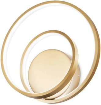 Ideal Lux Ideal Lux OZ Applique Murale LED Int&eacute;gr&eacute;e Swirl Dimmable Laiton, 3000K