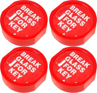 FOMIYES 4 St&uuml;ck Notfall Schl&uuml;sseltresor Rot Wandmontierter Feuerl&ouml;scher Schl&uuml;sselbox mit Schnellverschluss Wetterfester Sicherheitstresor f&uuml;r Au&szlig;enbereich und