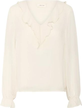Cream Femme, Blouses et Chemises, Beige, Taille: 36 FR Flake Bluse