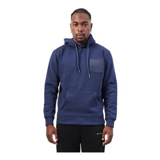 John Richmond Blaue Kapuzenpullover mit Logopatch - - Sweatshirts & Hoodies - Herren - Blau - L