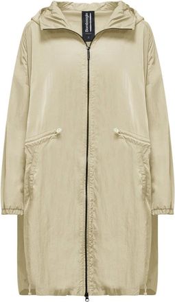 Bomboogie Femme, Manteaux, Beige, Taille: 44 FR Parka non doubl&eacute;e avec cordon de serrage &eacute;lastique