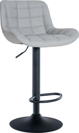 Clp Barhocker Tover I Höhenverstellbarer Tresenhocker I 360° Drehstuhl Mit Rückenlehne Für Tresen Und Theke, Farbe:grau, Material:Kunstleder