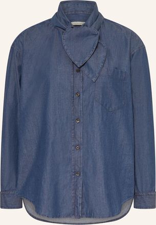 Lilienfels Lilienfels Schluppenbluse In Jeansoptik blau