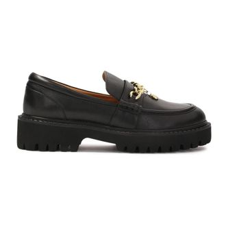 Kazar Schwarze Slip-On-Schuhe mit Markenkette.Dieses Produkt f&auml;llt gro&szlig; aus. - - Shoes - Damen - Schwarzk - 38 EU