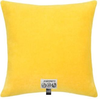 Zoeppritz Soft-Fleece-Kissenbezug - Polarfleece-Kissenbezug mit H&auml;kelstich - Flauschige Kissenh&uuml;lle - 50x50 cm - 160 Curry - von zoeppritz since 1828, 702291-16