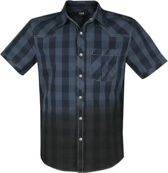 Black Premium by EMP Homme Chemise &agrave; Manches Courtes Bleu-Noir 3XL