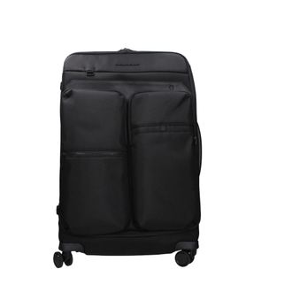 Piquadro Stilvolle Stofftrolley mit mehreren F&auml;chern - - Suitcases - Herren - Schwarzk - ONE SIZE