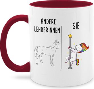 Shirtracer Tasse Tassen 325ml - Andere Lehrerinnen Sie Dabbing Einhorn | Abschlussgeschenk Lehrerin Abschiedsgeschenk Lehrerinnen Geschenk Weihnachten - 325 ml -