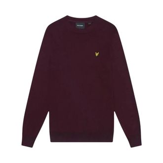 Lyle & Scott Homme, Sweatshirts et sweats &agrave; capuche, Brun, Taille: S Pull Ras du Cou en Coton M&eacute;rinos