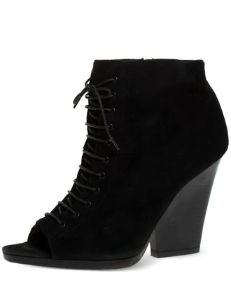 Burberry bottines lacées à bout ouvert 105 mm - Noir