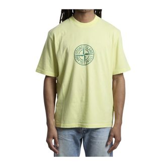 Stone Island T-shirt All Around Compass - Homme - Tops - Jaune - Taille: XL