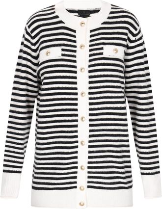 Dreimaster Dreimaster Strickjacke Frauen schwarz/offwhite