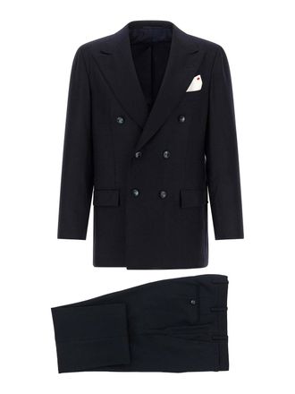Kiton Knielanges Kleid - Blau
