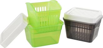 Fackelmann Fackelmann 45483 Dose mit Abtropfsieb, Kunststoff, mehrfarbig