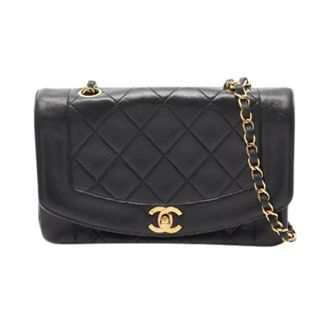Chanel Pre-owned Matelasse Diana Flap Lambskin Schultertasche - - Pre-owned - Damen - Schwarzk - ONE SIZE
