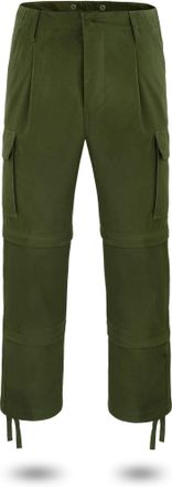 Normani Outdoor Sports 3-in-1 Zip-Off Outdoor Hose/Short Moleskinhose nach TL mit Rei&szlig;verschluss abtrennbare Hosenbeine - Shorts oder 3/4 Farbe Oliv Gr&ouml;&szlig;e XL