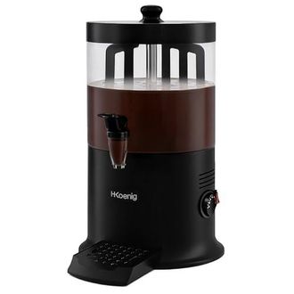 H.Koenig SHK900 Hei&szlig;getr&auml;nke-Dispenser aus Edelstahl, 1200 W, 6-Liter abnehmbarer Tank, einstellbarer Thermostat, Warmhaltefunktion, Tropfstopp, sp&uuml;lmaschineng