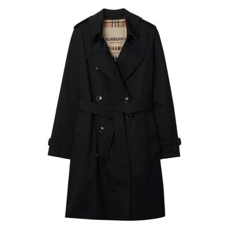 Burberry Femme, Manteaux, Noir, Taille: 40 FR Kensington Trench Coat