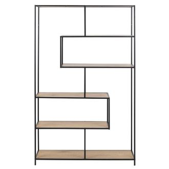 Miliboo Miliboo - Industrie-B&uuml;cherregal aus schwarzem Metall und Holz L114 cm tresca
