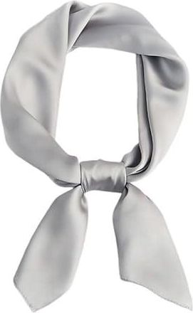 Generic Produit catégorie Silk Scarves | Produit titre Écharpe 70 cm Polka Cou Couleur Écharpe Femme Polyvalente Élégante Accessoire Couture (Light Gray, One 