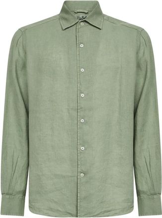 MC2 Saint Barth Homme, Chemises, Vert, Taille: M Linen Vintage 53L