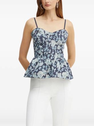 Guess Co Gebl&uuml;mtes Top mit Sch&ouml;&szlig;chen - Blau