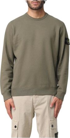 Stone Island Homme, Sweatshirts et sweats à capuche, Vert, Taille: M Crew Neck SweaT-shirt