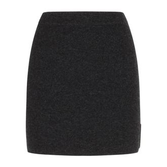 Alexander Wang Minirock mit gestricktem Logo-Patch - - Skirts - Damen - Grau - M