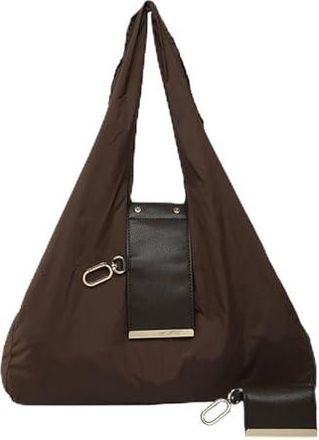 Generic Sac fourre-tout porte-cl&eacute;s compact et pliable en cuir v&eacute;g&eacute;talien avec porte-cl&eacute;s l&eacute;ger et pliable, caf&eacute;, one size