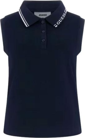 Guess Femme, Tops, Bleu, Taille: 38 FR Sarah Polo