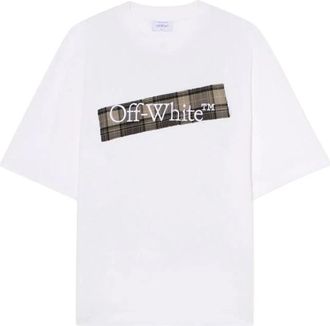 Off-white Homme, Tops, Blanc, Taille: XS Flannel Diagonal Skate Logo Tee