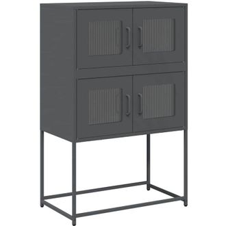 vidaXL Highboard Anthrazit 68x39x107 cm Stahl - Vidaxl