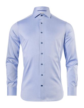 Vincenzo Boretti Hemd, Regular-fit/gerader Schnitt, Twill - bügelfrei hellblau 39-40
