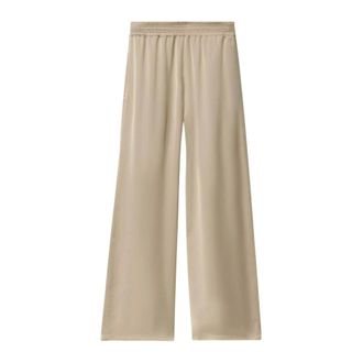 Fabiana Filippi Amelia Viscose Satin Pantalons - Femme - Pantalons - Beige - Taille: 36 FR