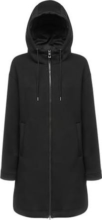 Geox W Sweater Long + Capuche, Noir, L Femme