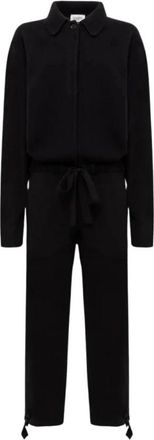 Laneus Jumpsuit mit offener Strickung - - Jumpsuits & Playsuits - Damen - Schwarzk - M