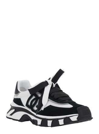 Dolce & Gabbana Mens Sneakers Coutryroad Black Leather Lambskin Trainers