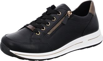 Ara Damen Osaka Low-Cut Sneaker, SCHWARZ,Moro, 43 EU Weit