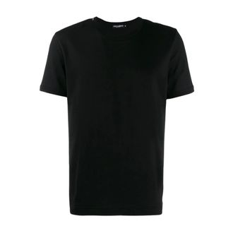 Dolce & Gabbana Homme, Tops, Noir, Taille: S Basic Crew Neck T-Shirt