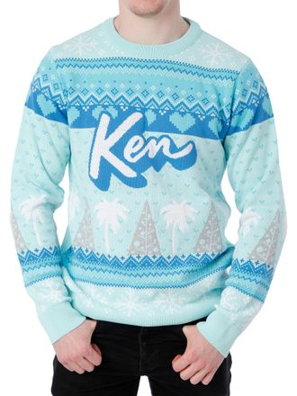 BARBIE Ken Weihnachtspullover | Weihnachtspullover Herren | Christmas Pulli | Blau | XXL