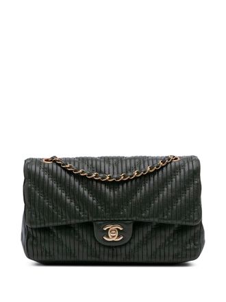 Chanel sac porté épaule Coco Pleats Double Flap médium (2018) - Vert