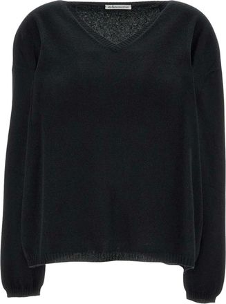 Stefano Mortari Femme, Pulls, Noir, Taille: 42 FR Pull ras du cou en V
