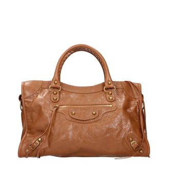 Balenciaga Sacs &agrave; main The City Femme Cuir Marron/Camel