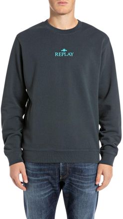 Replay Herren M6962 Sweatshirt, 094 Ocean Blue, 3XL EU