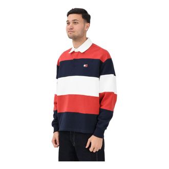 Tommy Jeans Homme, Tops, Multicolore, Taille: S TJM Relax Badge Stripe SweaT-shirt